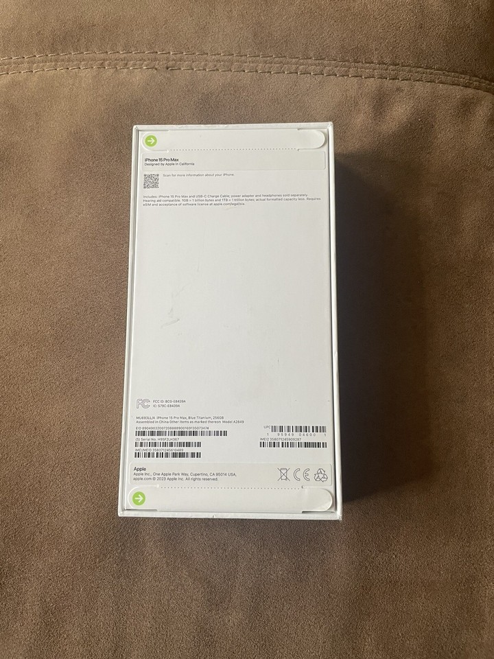 Iphone 15 pro max 256gb Blue Titanium AT&T New Unopened 400065254248 | eBay