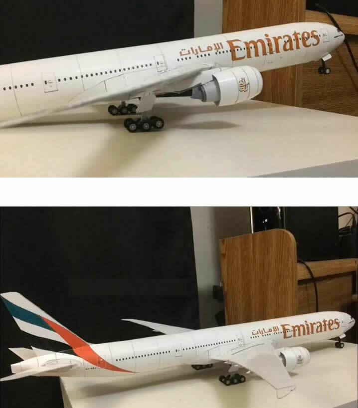 Emirates Airlines Boeing 777-300er plane paper Model DIY do not shoot ...