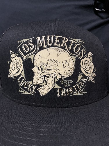 Authentic Lucky 13 The Dead Skull Los Muertos Logo Snapback Hat Cap ...