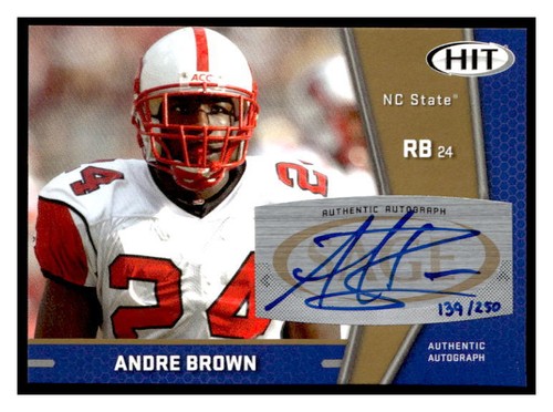 2009 SAGE HIT #A66 Andre Brown Autographs Gold #/250 | eBay