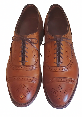 Allen Edmonds Strand V Tread Oxford Walnut Brown Leather Shoes Size US ...