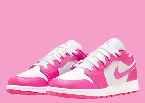 Nike Air Jordan 1 Low Fire Pink GS & Womens Pink Sports Sneaker FV8486 ...