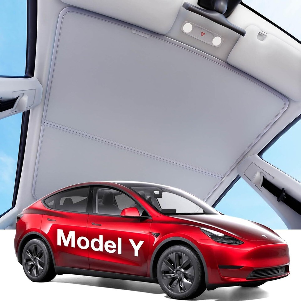 Tesla Model Y/ Model 3 (2026-2019) Glass Roof Sunshade Premium Sunroof ...