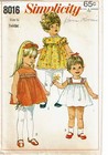 Simplicity 8016: 1960s Cute Baby Girls High Yoke Dress 6m Vintage ...