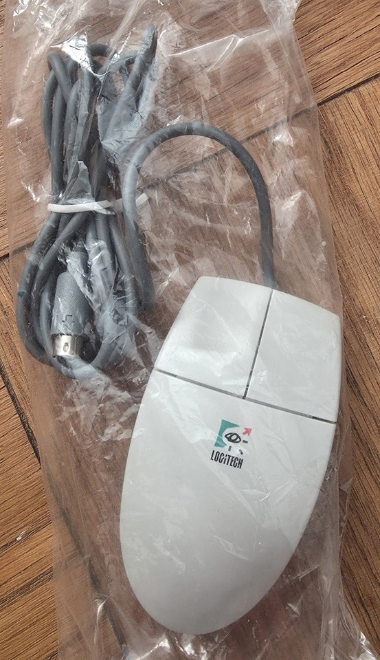 Vintage Logitech M-S34 Mechanical Roller Ball PS/2 Mouse | eBay