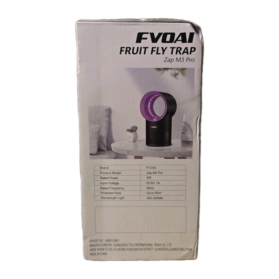 FVOAI ZAP M3 PRO Fruit Fly Trap for Indoors - Black/Blue | eBay