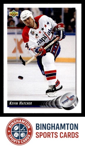 Kevin Hatcher 1992-93 Upper Deck Hockey Card #198b Washington Capitals ...