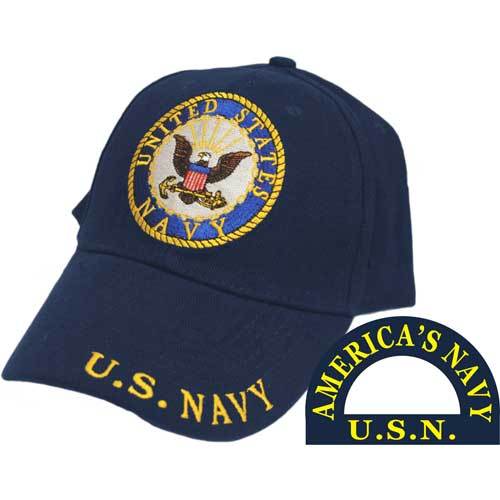 AMERICA'S NAVY EMBROIDERED BLUE MILITARY HAT CAP | eBay