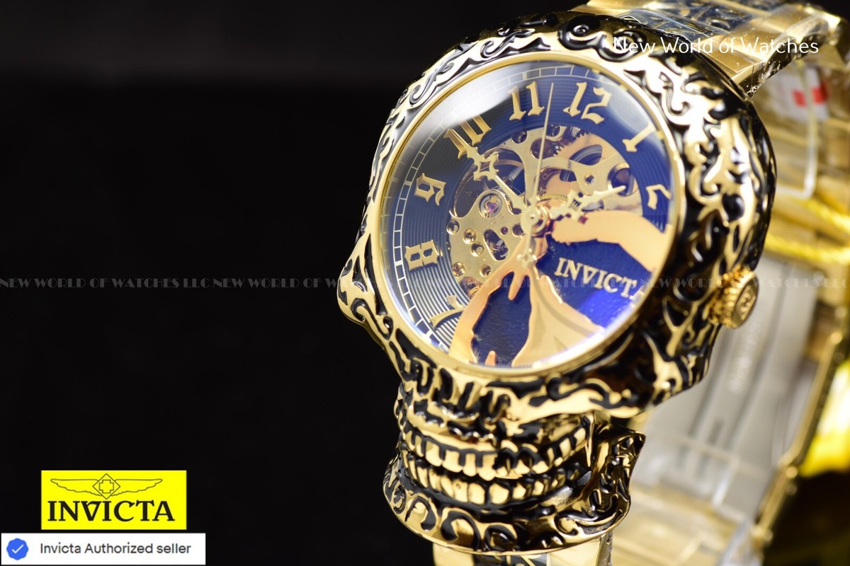 Invicta Artist Skull Automatic 50.5mm Gold/Black Bracelet Invicta Artist Skull Automatic 50.5mm Gold/Black Bracelet