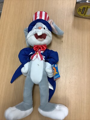Looney Tunes Bugs Bunny Nanco Plush Uncle Sam Patriotic 17" Stuffed ...