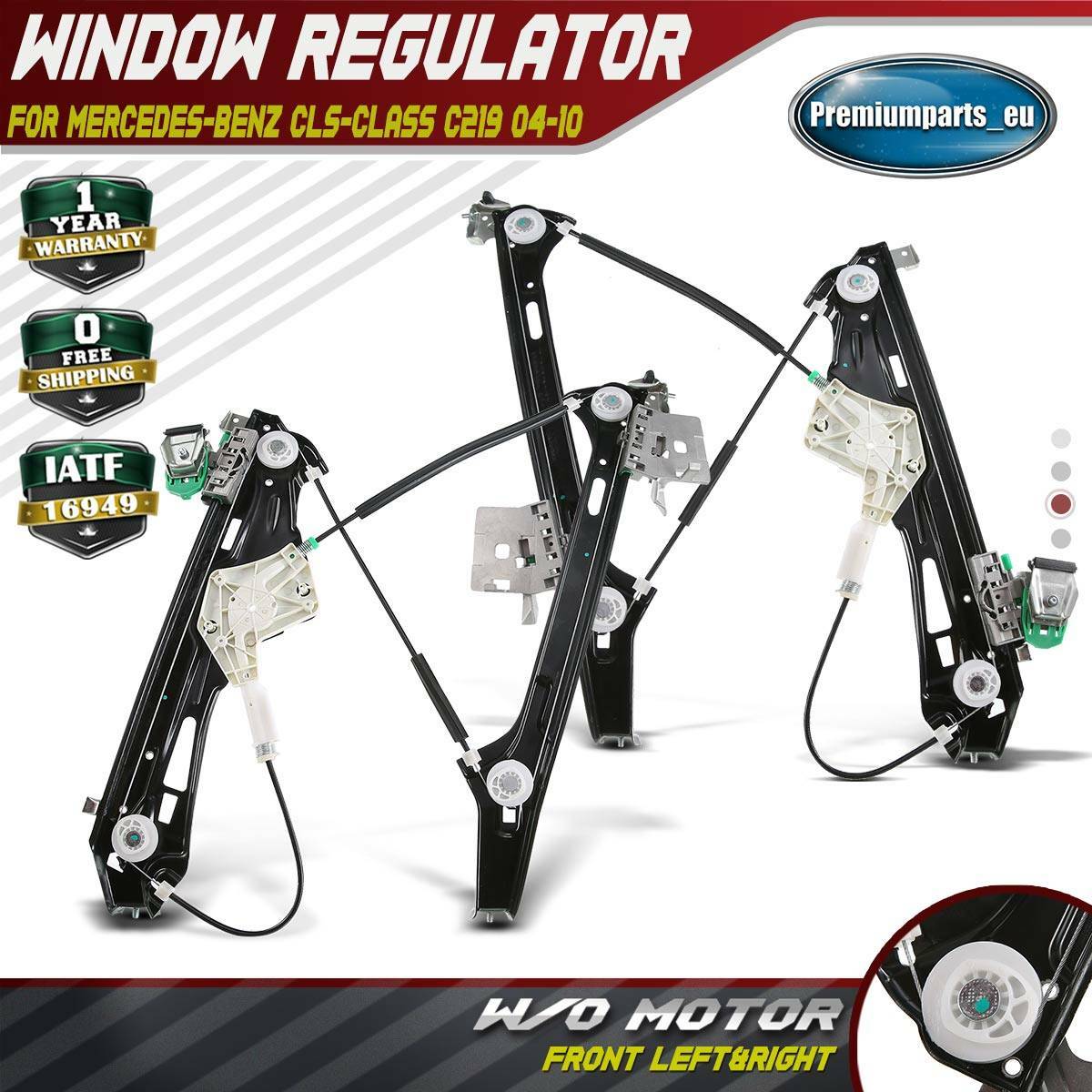 2x Window Regulator Front W/o Motor for Mercedes-Benz C219 2004-10 ...