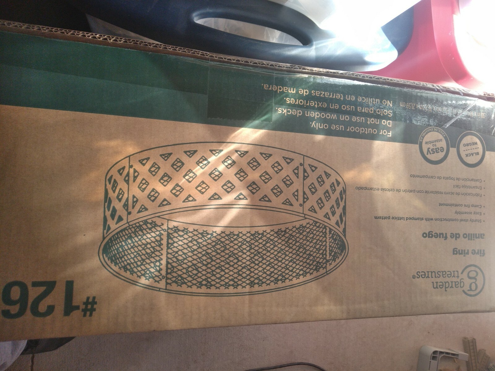 Style Selections 30 In. Steel Fire Ring With Lattice Pattern in Black ...