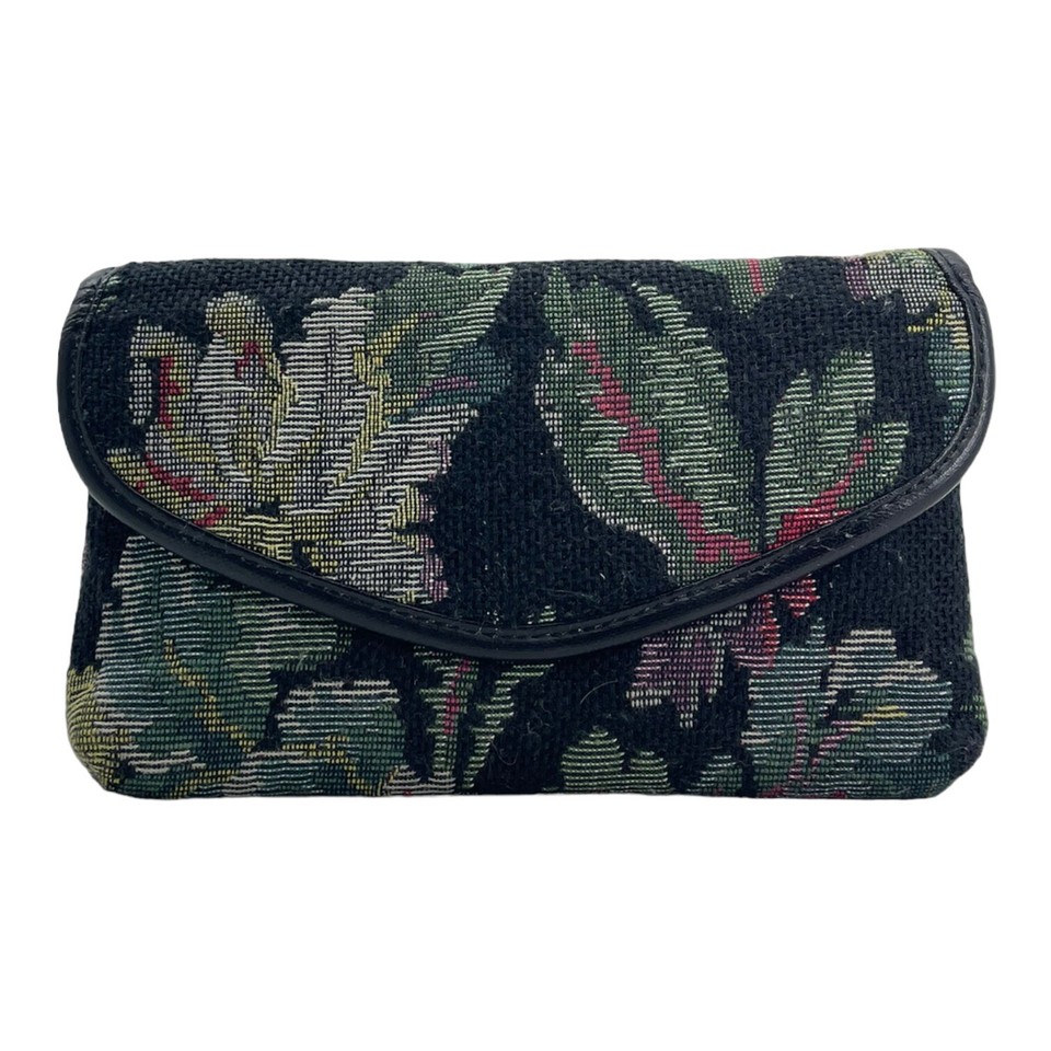 Vintage 70s 80s Small Tapestry Clutch Bag Wallet Checkbook Card Key Fob ...