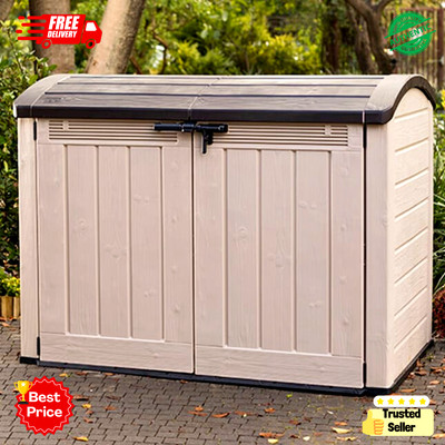 Keter Arc ULTRA 2000L Garden Storage Shed With Double Doors Bike 5x3 ft ...