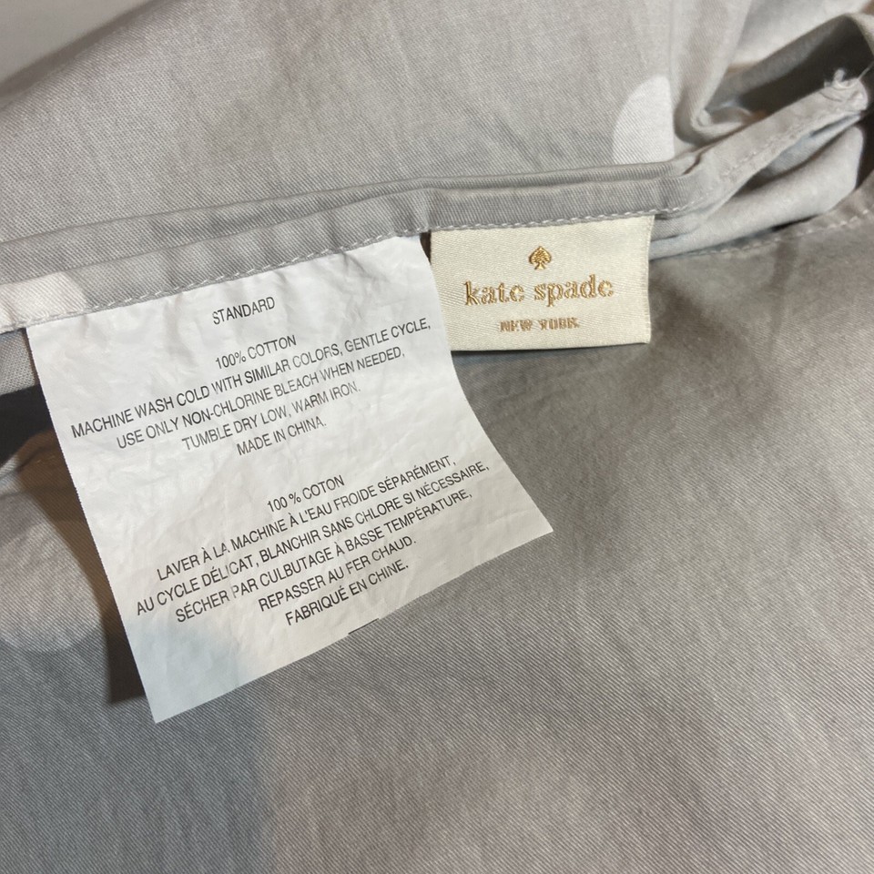 Kate Spade New York Twin Comforter Only Gray White Polka Patio Dot | eBay