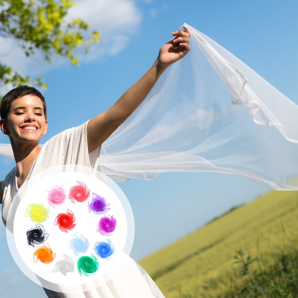 60cm Nursery Juggling Cloth Square Colourful Kids Show Dance Chiffon | eBay