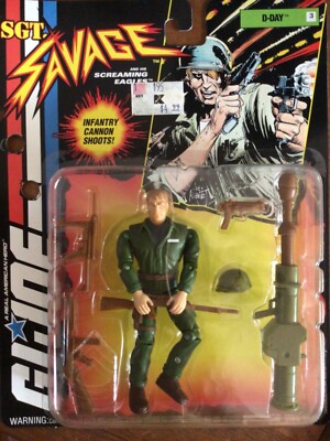 1994 Hasbro GI Joe SGT Savage Screaming Eagles D-Day Action Figure NEW ...