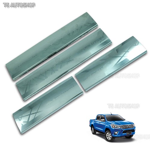 Set Sill Scuff Plate 4Dr Fit Toyota Hilux Revo Sr5 2015 16 17 Stainless ...