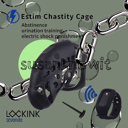 New Design Male Remote Control Smart Chastity Cage Lock with 3 Rings ...