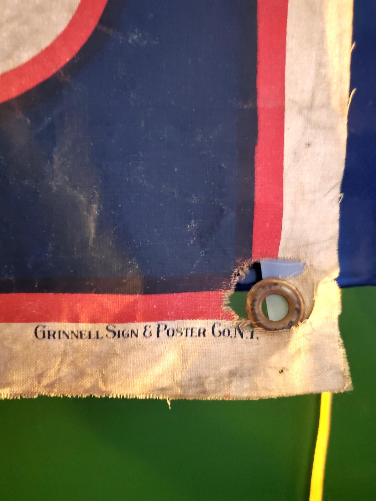 1920's Rexall Christmas Santa cloth muslin sign, see my porcelain neon ...