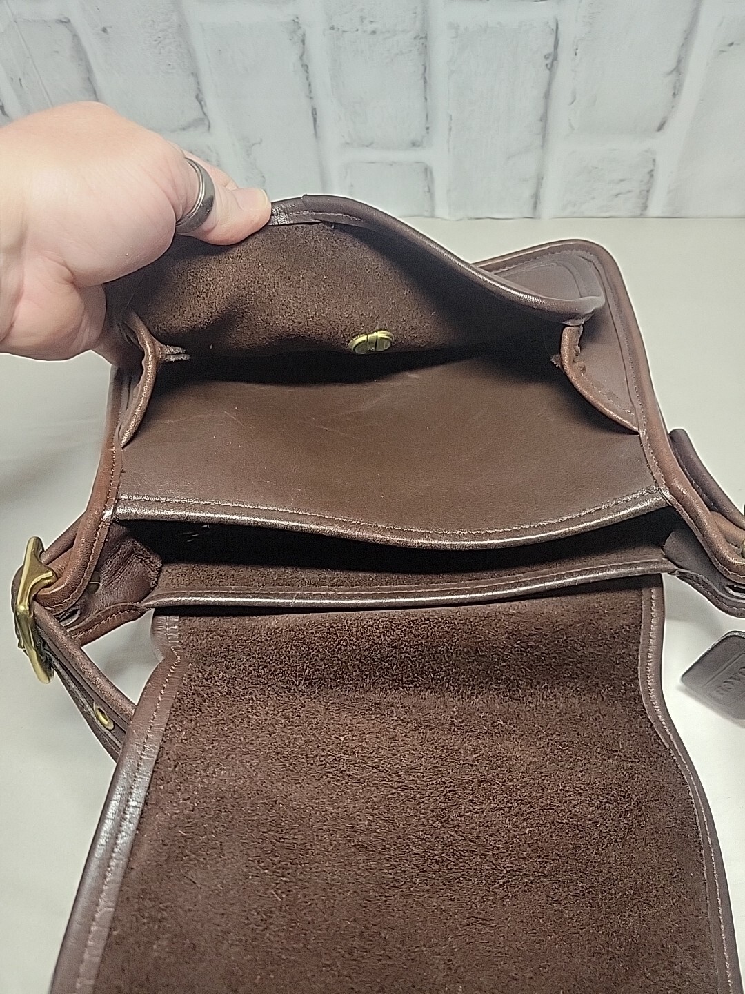 COACH RAMBLER LEGACY Vintage Brown Leather Crossbody … - Gem