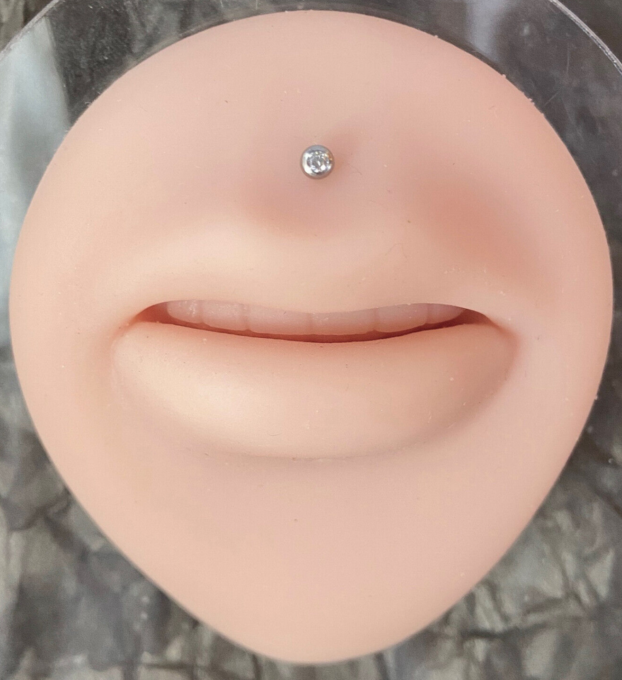 1pc Internally Threaded Grade 23 Solid Titanium Gem Labret, Monroe Stud ...