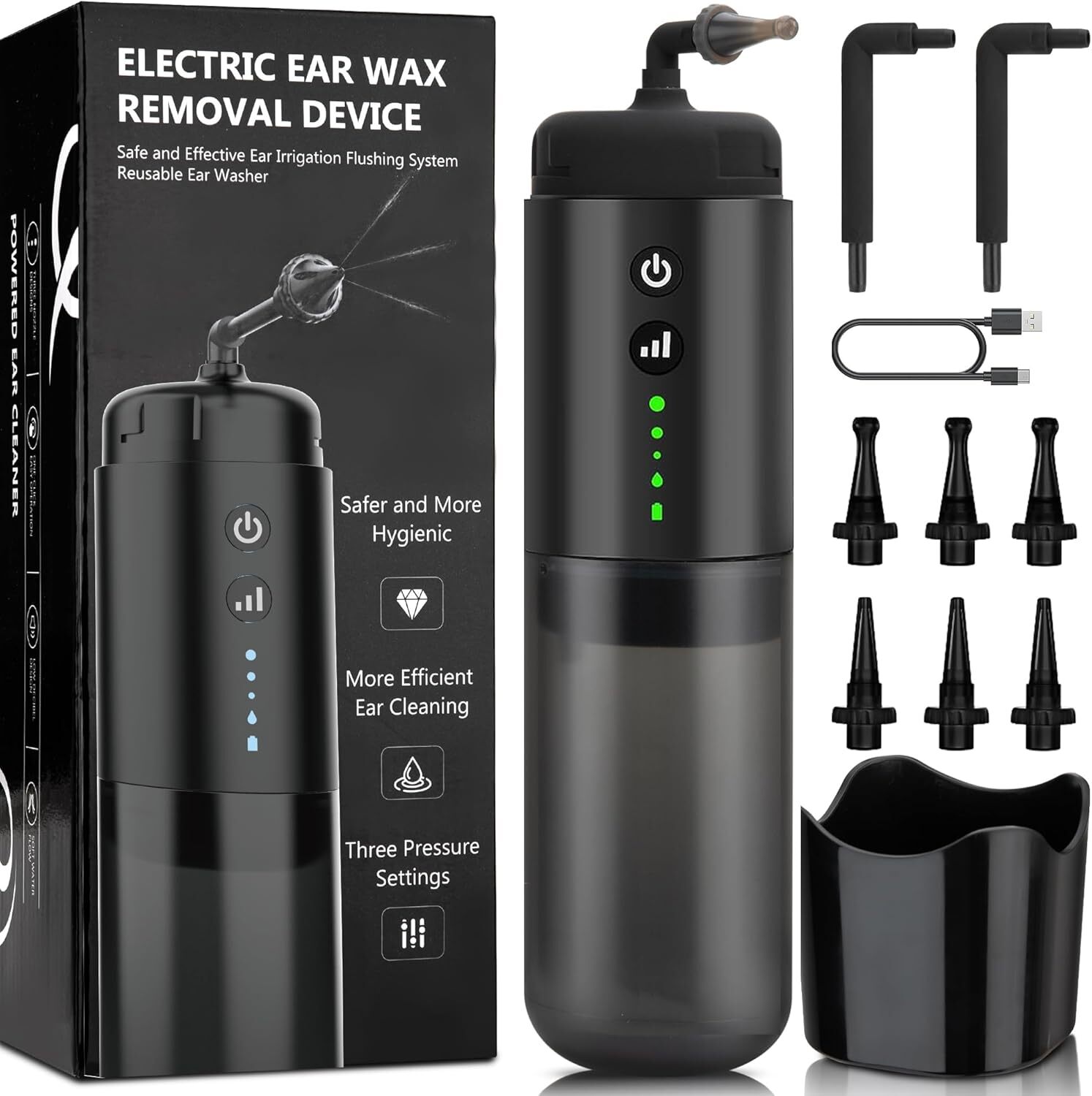 Electric Ear Wax Removal Tool Water Powered Wush Ear Cleaner Ear ...