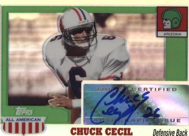 2005 Topps All American Retired Edition - Autographs Chuck Cecil #A-CCE ...