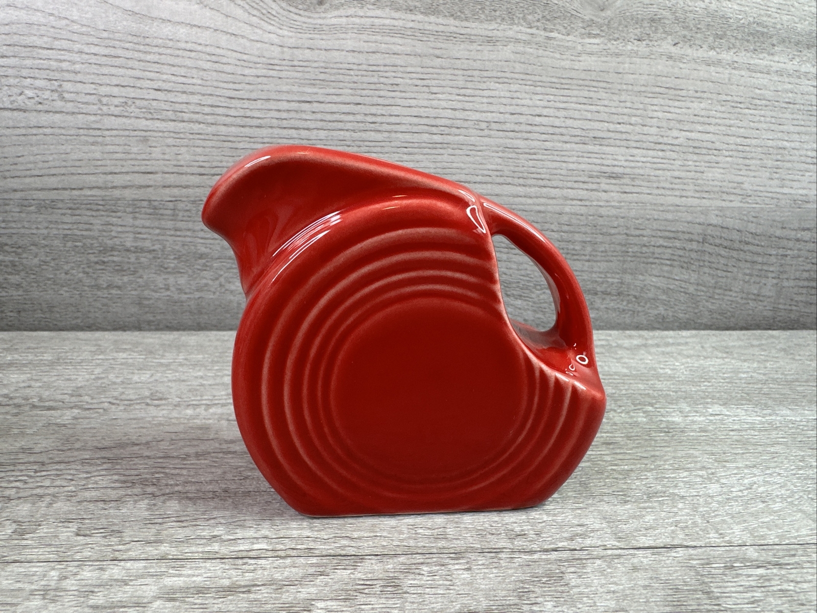 Fiesta Ware Mini Disc Cream Pitcher Scarlet Red 3.5" | eBay