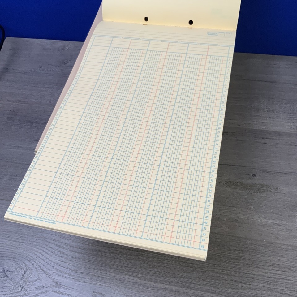 Accountants Work Sheets Wilson Jones WS06N 6 & Genric 7 Column Paper 8 ...