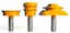 3pc 1/2" Shank 45° Miter, Glue & Drawer Lock Joint Router Bit Set sct ...