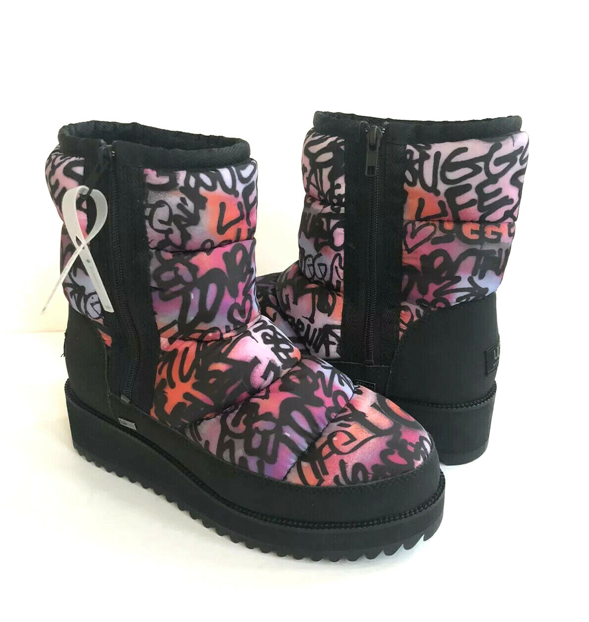 UGG RIDGE GRAFFITI POP MULTI WATERPROOF WEDGE BOOT US 6.5 / EU 37.5 ...