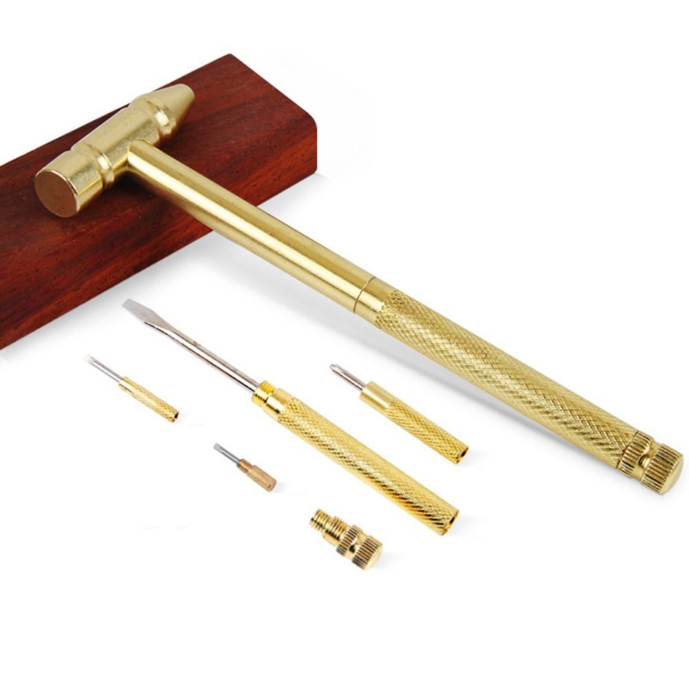 DIY Tools Multi-function Brass Hammer Round Hammer Hand Tool ...