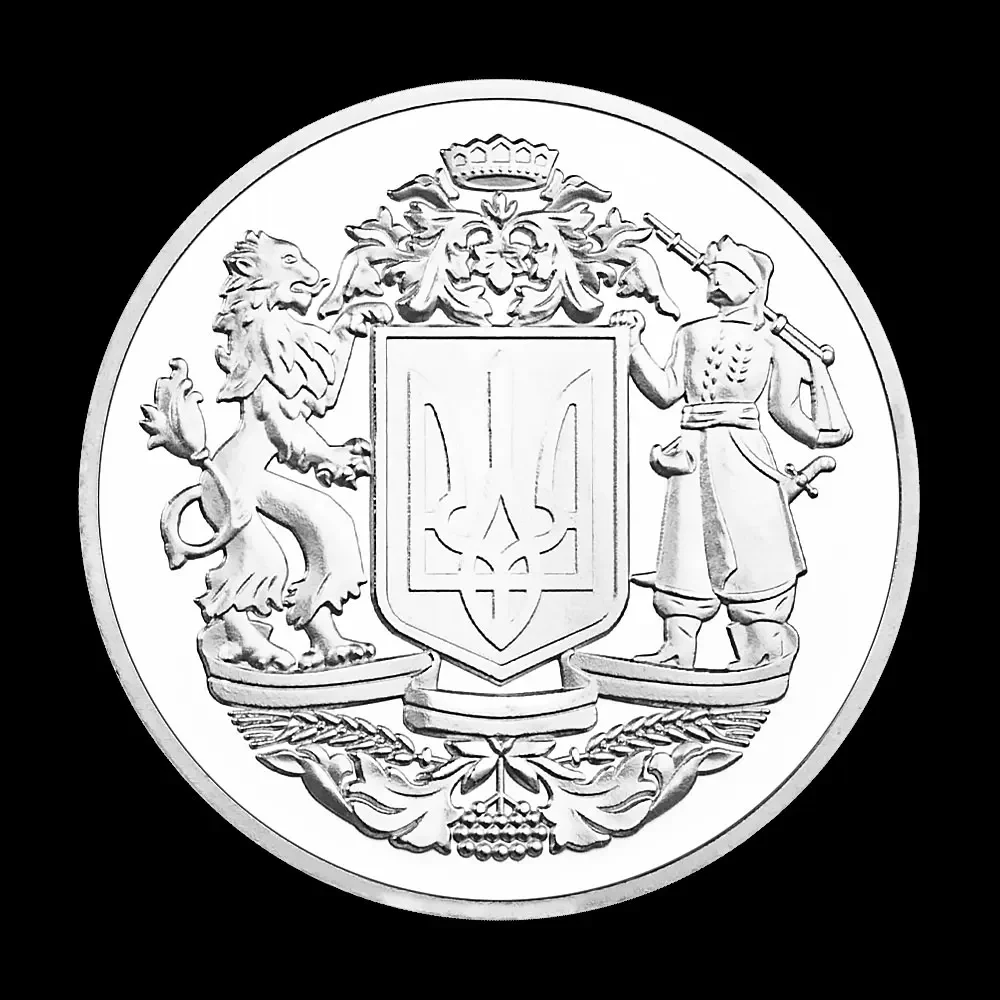 Ukraine coin Souvenir silver plate with prestigious case Ukrainian ...