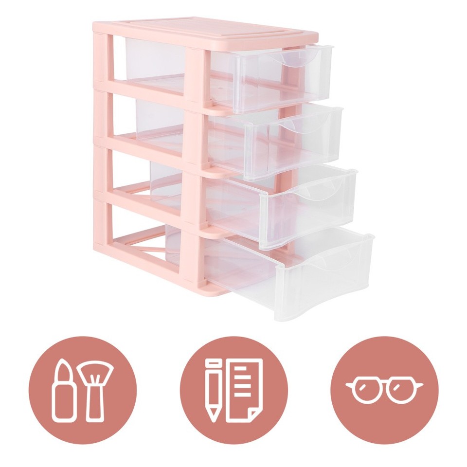 1Pc Desktop Storage Box Drawer Type Sundries Holder Transparent ...