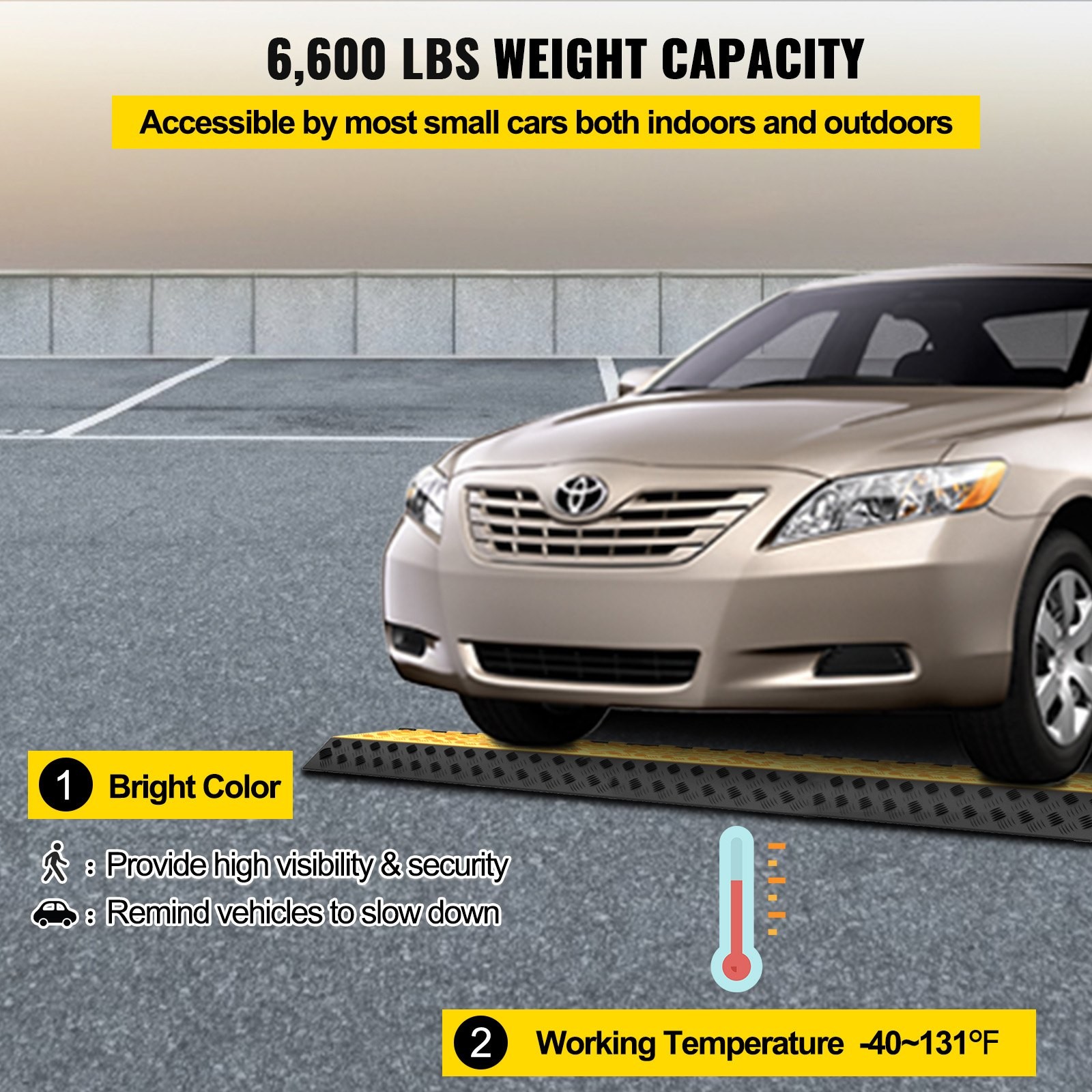 VEVOR Rubber Cable Guard,3-Channel,2??2.3 in - Durable Cord Protection ...