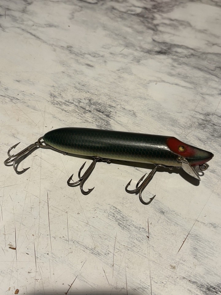 Heddon #7550 6in Musky Vamp Green Scale Repaint | eBay