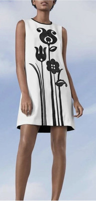 Victoria Beckham For Target NWT Black White Mod Tulip Shift Dress Size ...