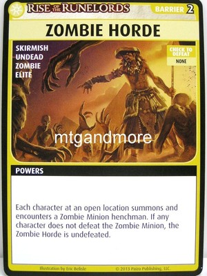 Pathfinder Adventure Card Game - 1x Zombie Horde - The Skinsaw Murders ...