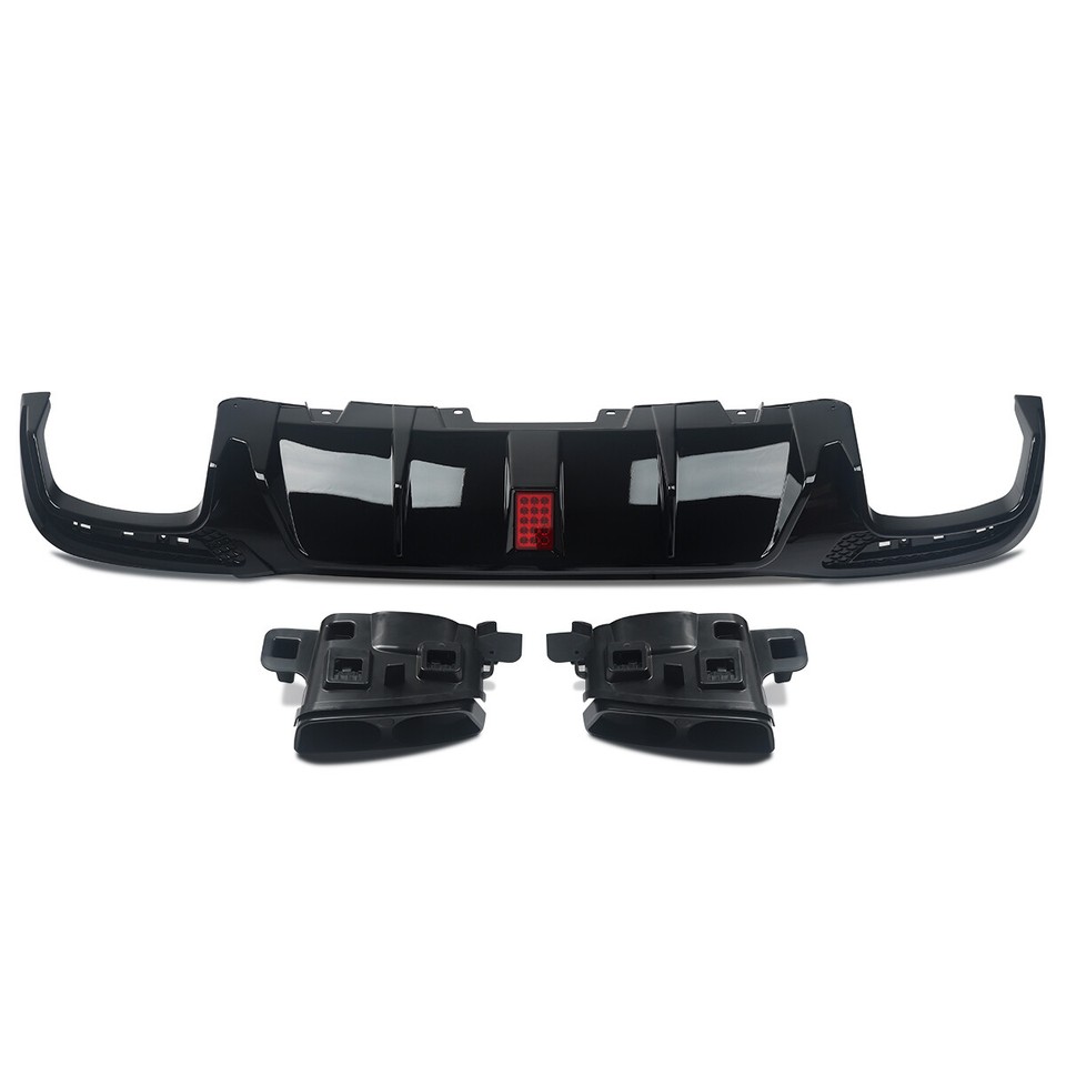 F1 Bs Style Rear Diffuser W/ LED Tailpipes For Benz W166 X166 16-19 GLE ...