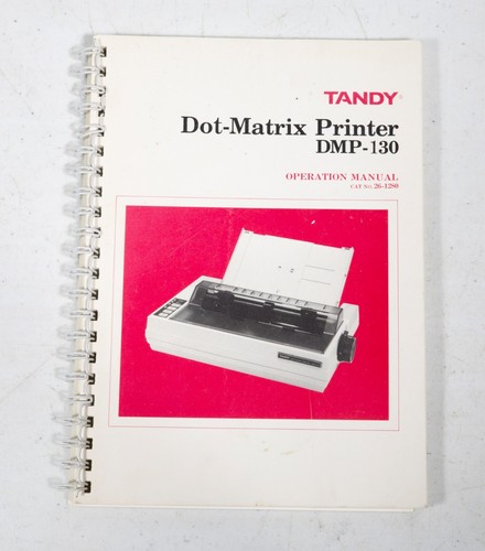 Vintage Tandy DMP-130 Dot Matrix Printer Operation Manual ST533B09 | eBay