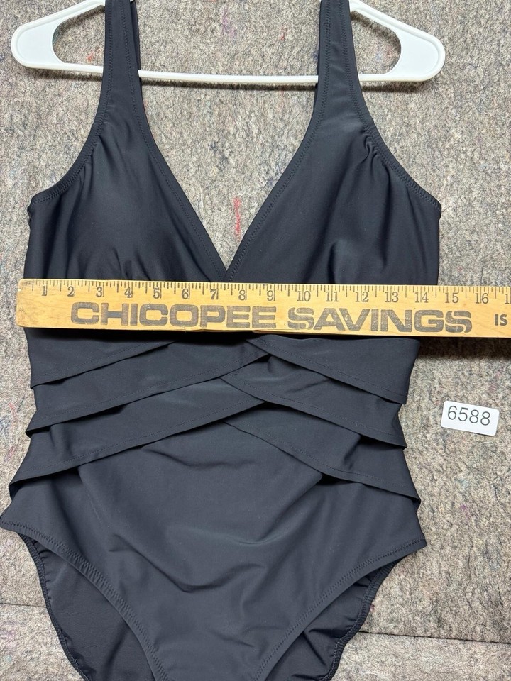 Fantasizer Womens Swim Suit Bathing Suit One Piece Black Size 14D Cup C ...