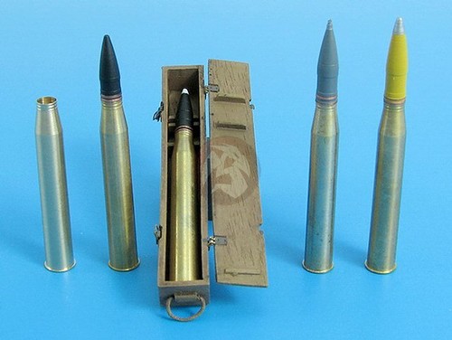 Eureka XXL 1/35 8.8cm Pzgr.Patr.39/43 APCBC Ammo & Crate Tiger II KwK ...