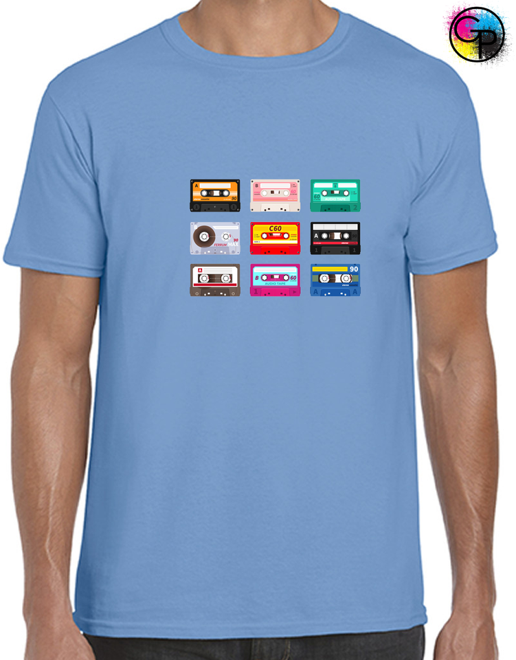 RETRO CASSETTES MENS T SHIRT RETRO MUSIC CLASSIC DJ VINYL MUSICIAN COOL ...