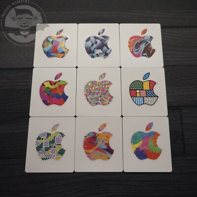 Official Apple Logo Decal Stickers | All 9 (From Gift Cards) Abstract ...