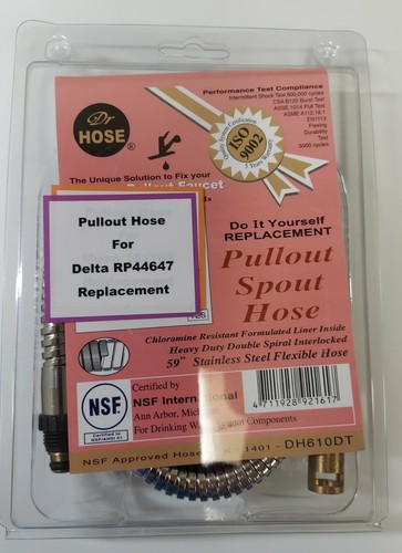 Pullout Hose 59" for DELTA RP44647/RP32527 Replacement by Dr Hose | eBay