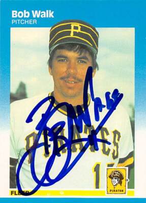 Bob Walk autographed baseball card (Pittsburgh Pirates, SC) 1987 Fleer ...