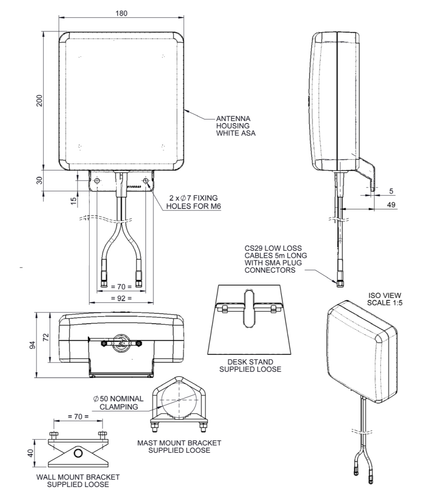 5G 4G Directional Outdoor External Antenna 5GEE EE Home Mobile ...
