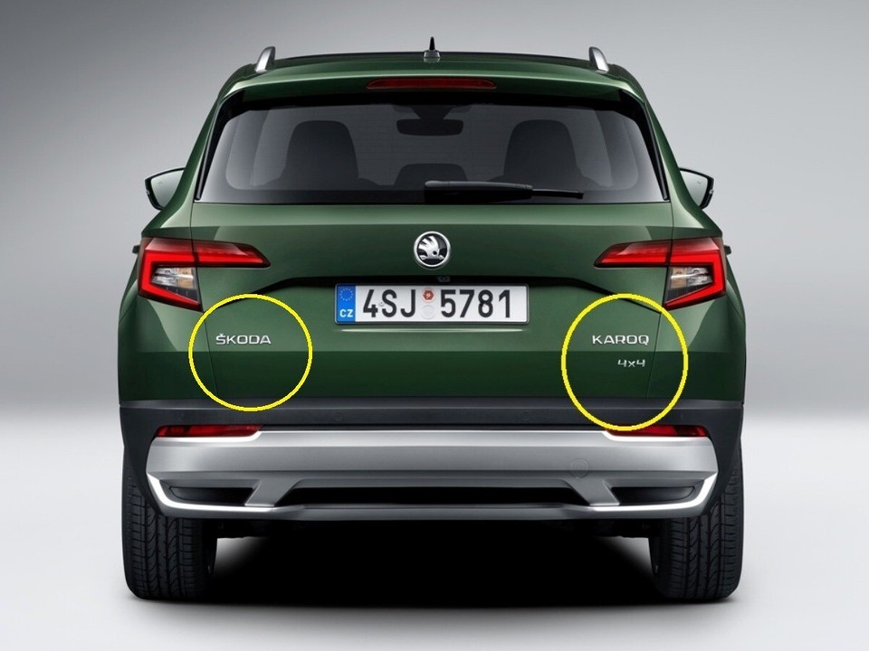 genuine SKODA KAROQ 4x4 chrome rear lettering emblem tailgate badge | eBay