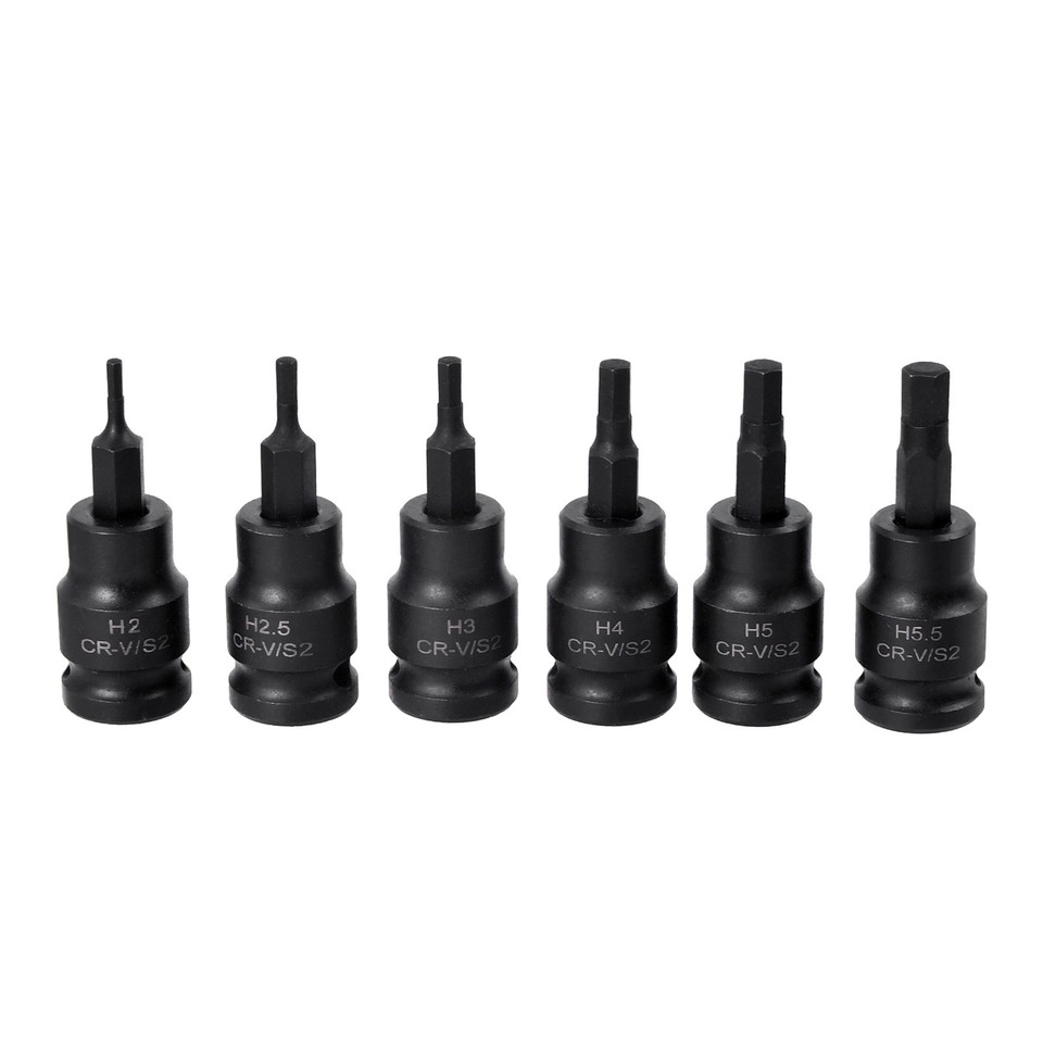 31X 3/8" Impact Hex Torx Spline Bit Sockets Short Reach Multi-Bit Allen ...
